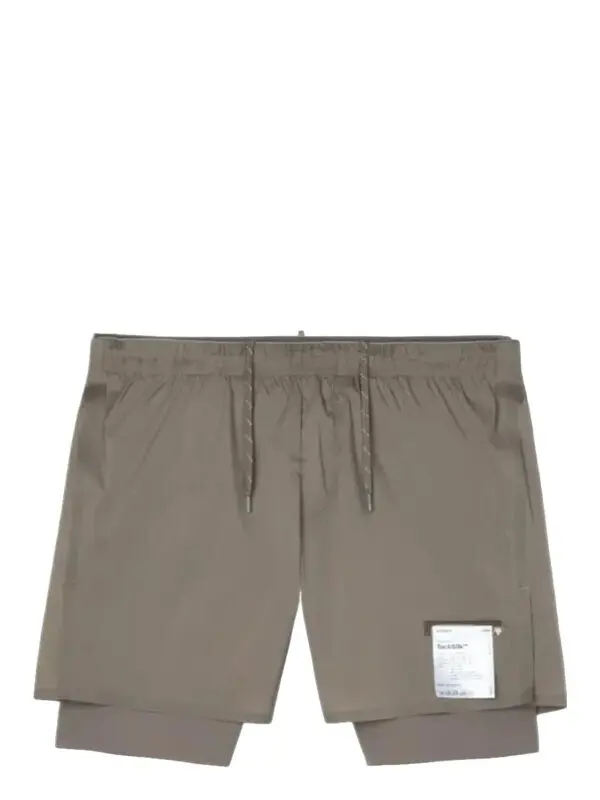 Satisfy Techsilk 8" Layered Performance Shorts - Gray