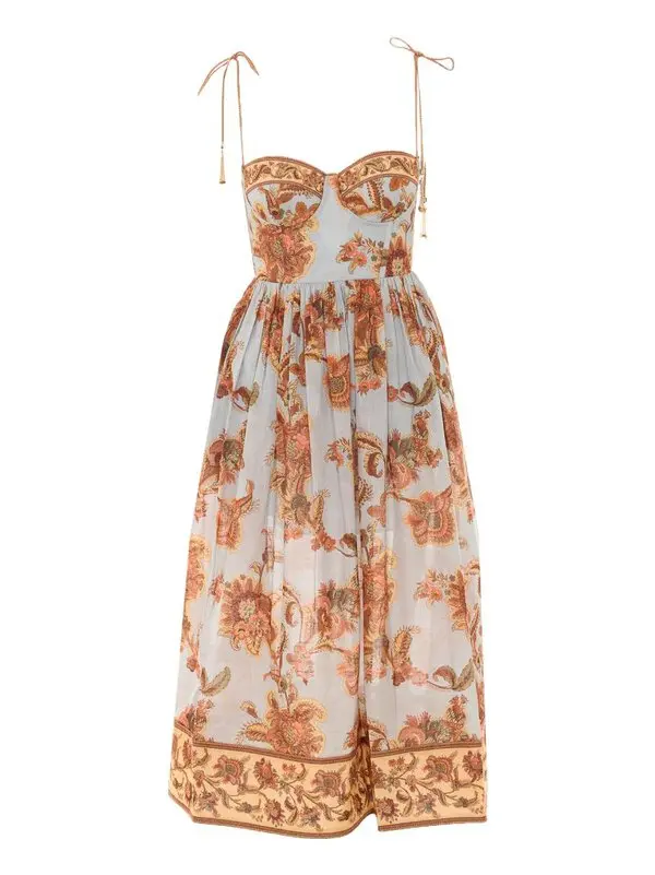 Zimmermann Aster Midi Dress - Multicolor