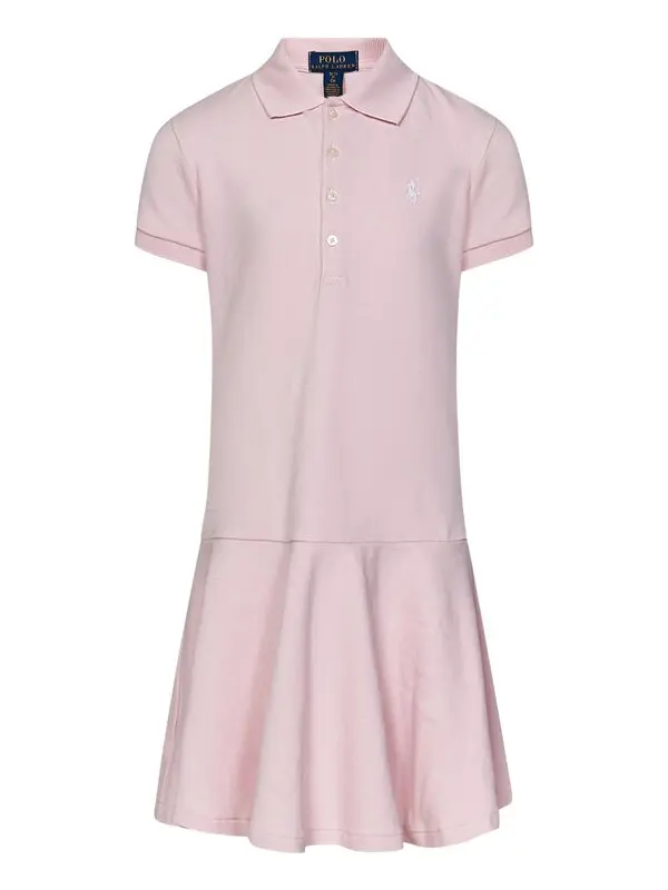 Polo Ralph Lauren Short-sleeved Skirt Dress With Logo - Pink