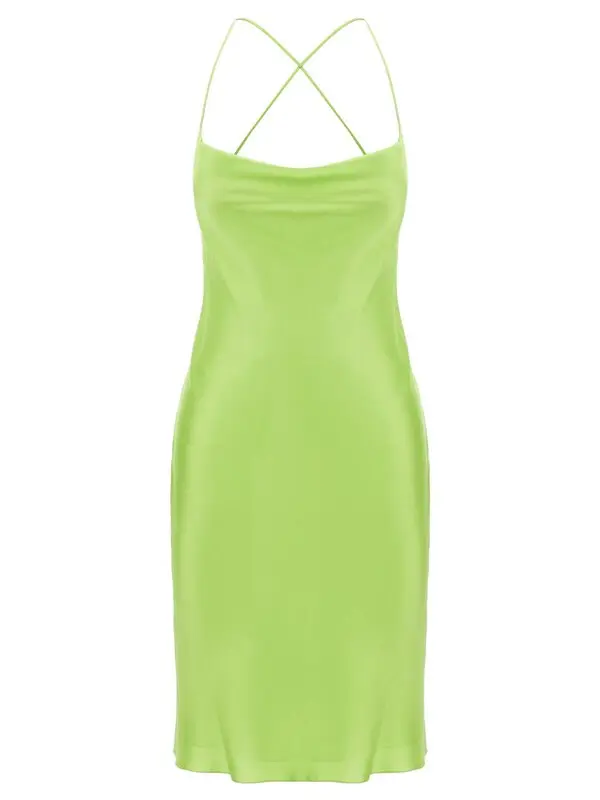 Saint Laurent Ruched Slip Dress - Multicolor