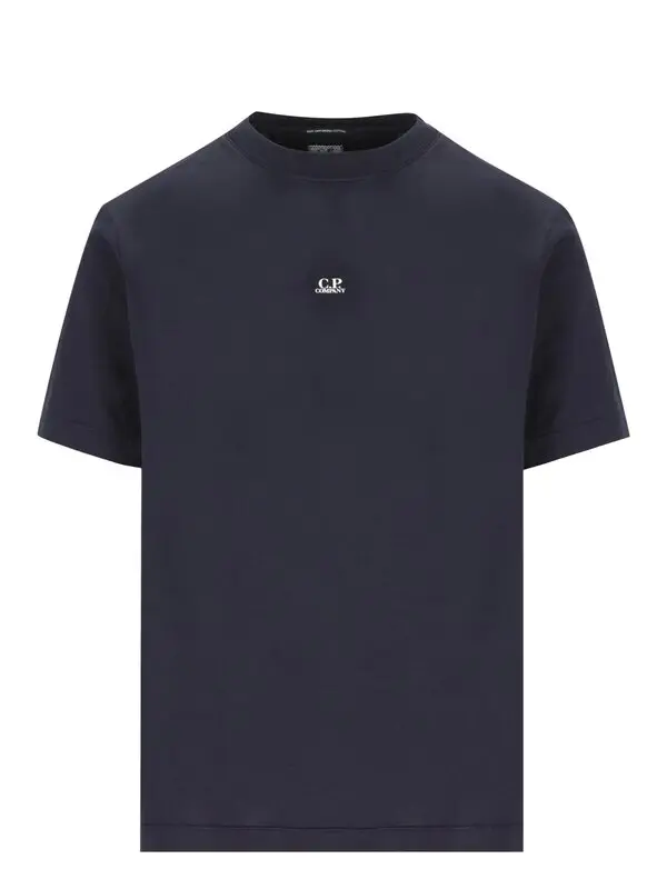 C.P. COMPANY Logo Printed Crewneck T-shirt - Blue