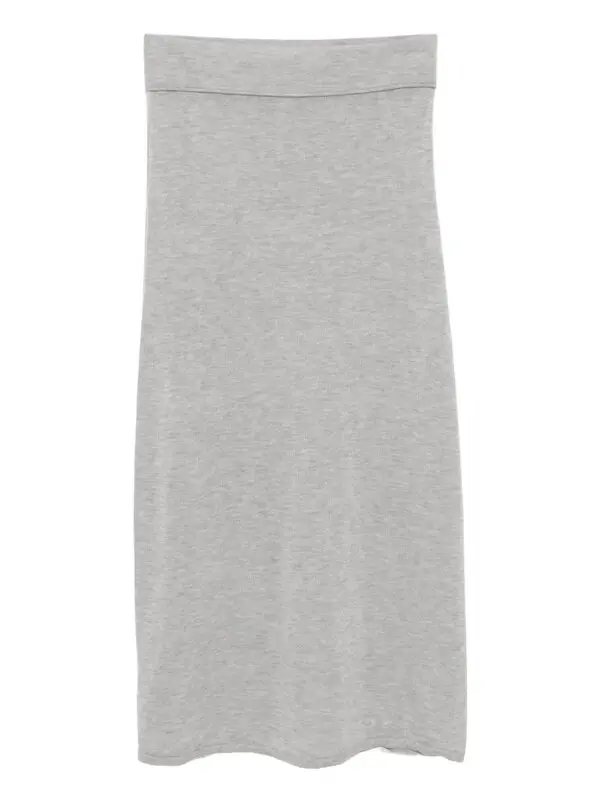 TOTEME Ribbed Knit Maxi Skirt - Gray