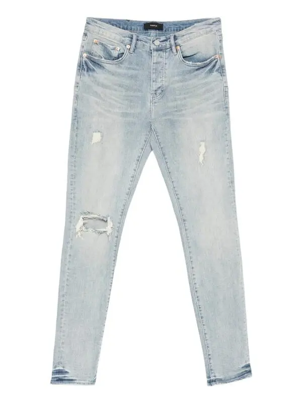 PURPLE BRAND Light Wash Ripped Jeans - Light Indigo