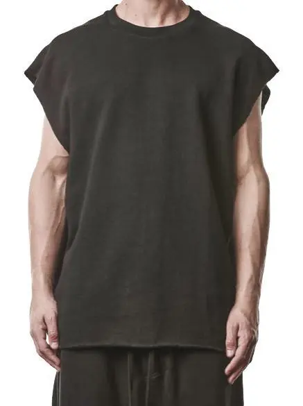 THOM KROM Crewneck Sleeveless Top - Black