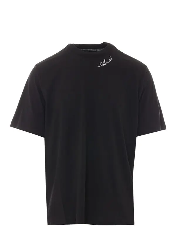 Amiri Script Jersey Modal Regular T-shirt - Black