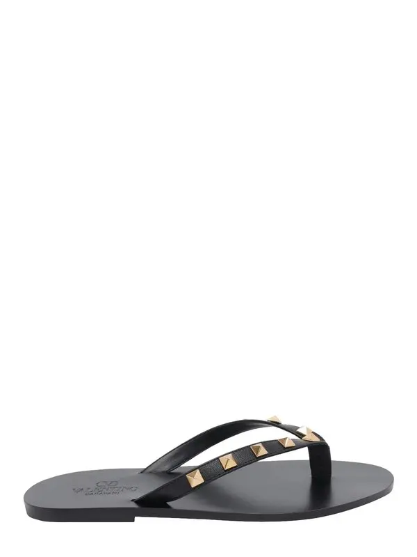 Valentino Garavani Rockstud Flip Flops - Black