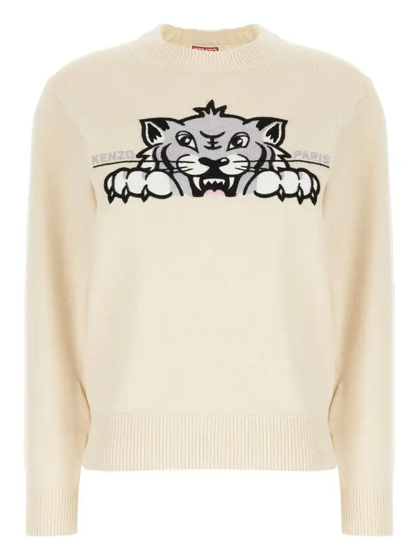 Kenzo Crew Neck Tiger Knitwear - Multicolor