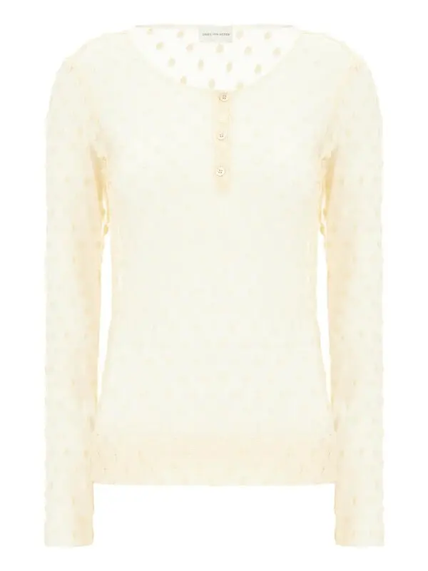 Dries Van Noten Textured Dot Print Shirt - Multicolor