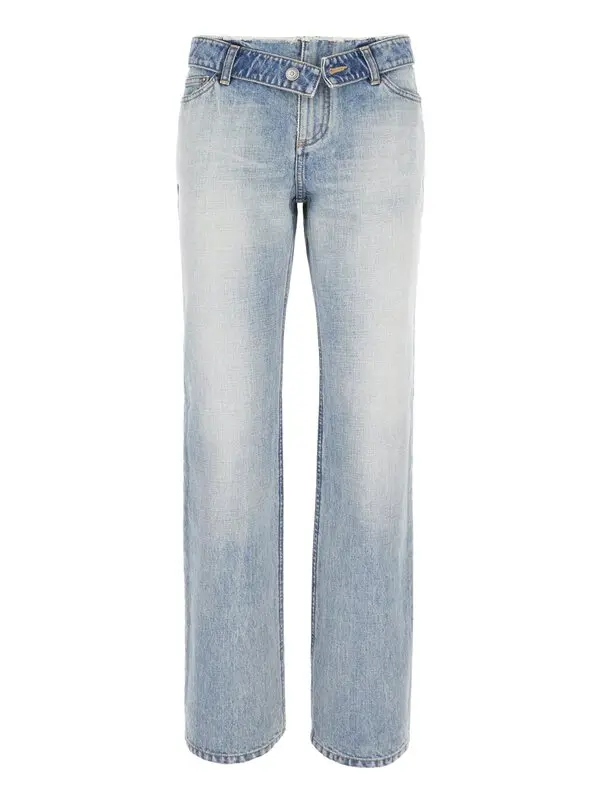 Alexander McQueen Light Wash Button Detailed Jeans - Multicolor