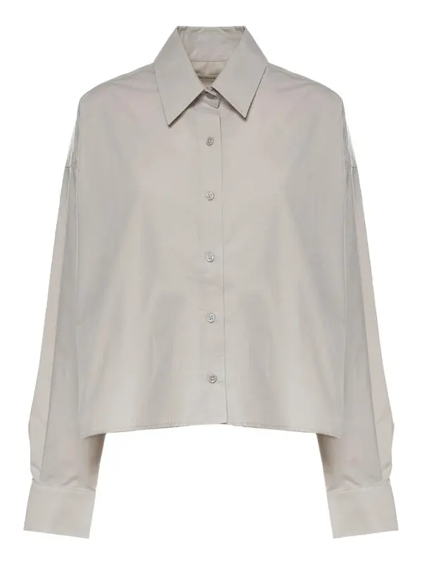 THE FRANKIE SHOP Arlen Boxy Shirt - Gray