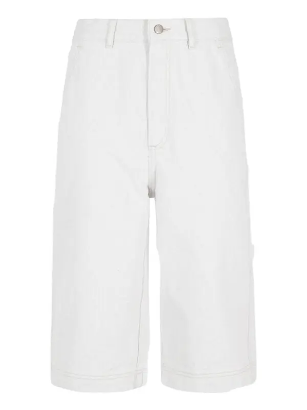 Soeur Pocket Denim Shorts - White