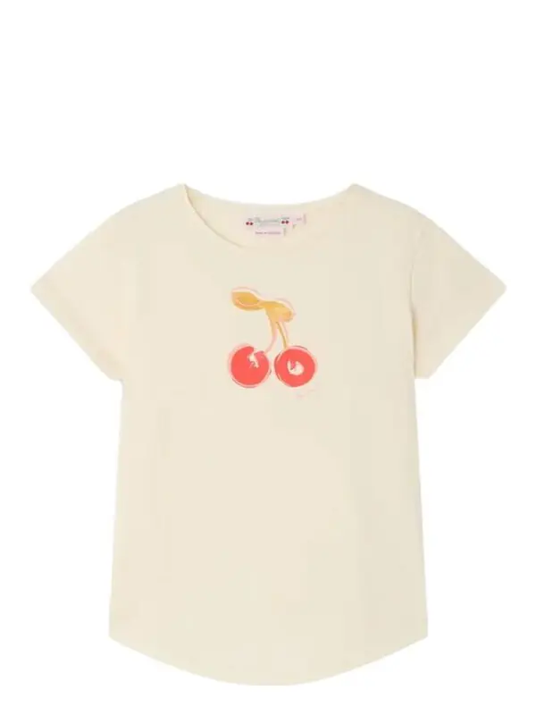 Bonpoint Cherry Print T-shirt - Beige