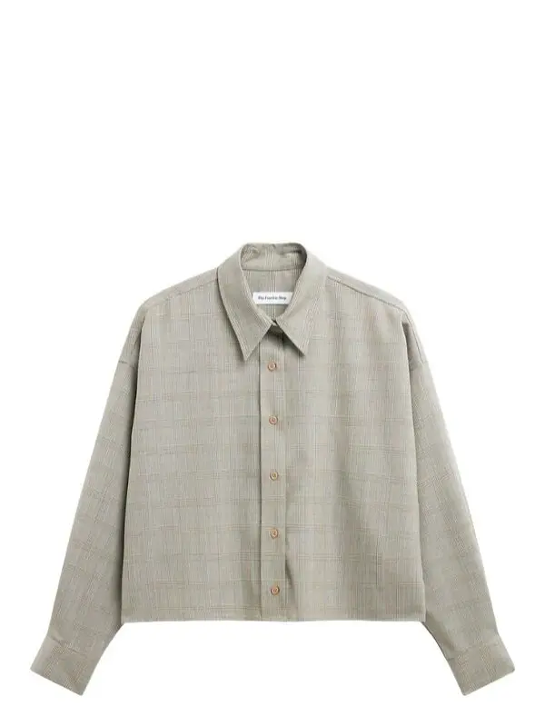 THE FRANKIE SHOP Plaid Long-sleeve Shirt - Gray