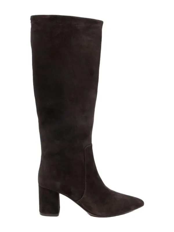 TWINSET Logo Detailed Knee-high Boots - Black