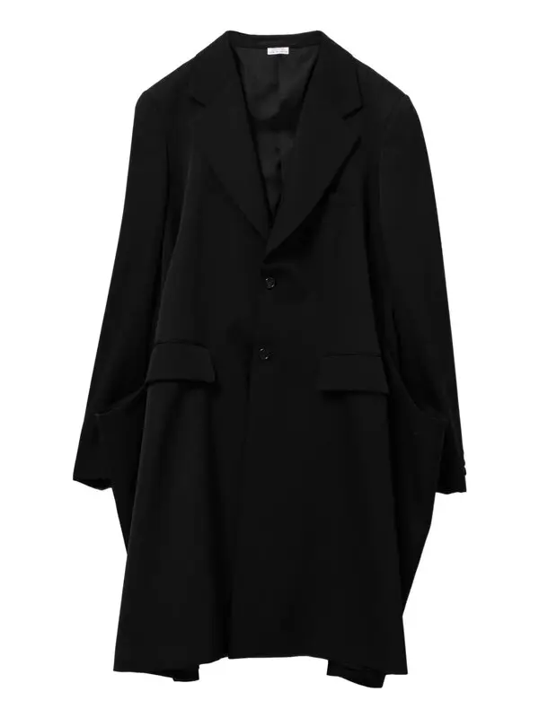 Comme Des Garçons Single-breasted Wool Coat - Black