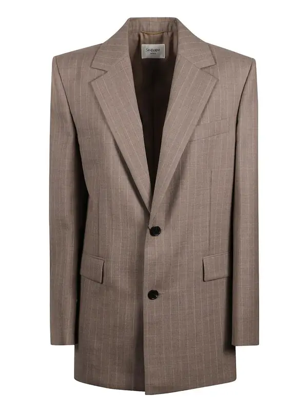Saint Laurent Pinstripe Suit Jacket - Multicolor