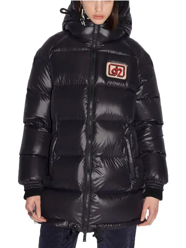 Dsquared2 Quilted Down Hooded Jacket - Black