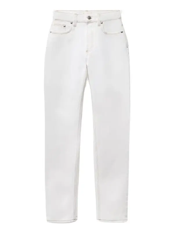 Versace High-waisted Tapered-leg Jeans - White