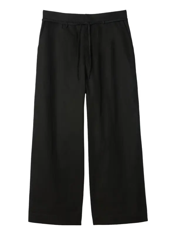 Jacquemus Wide-leg Relaxed Fit Pants With Detachable Lace-up Belt - Black