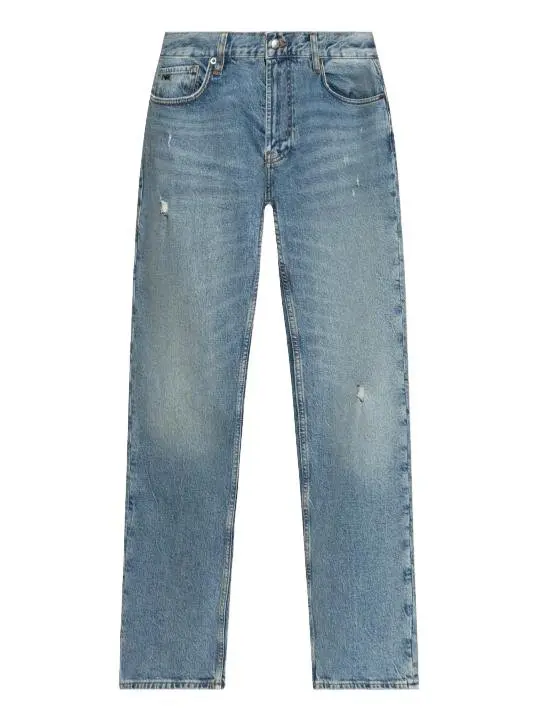 Emporio Armani Tapered Distressed Jeans - Blue