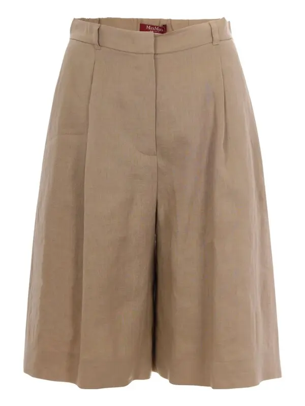 Max Mara Wide-leg Bermuda Trousers - Brown
