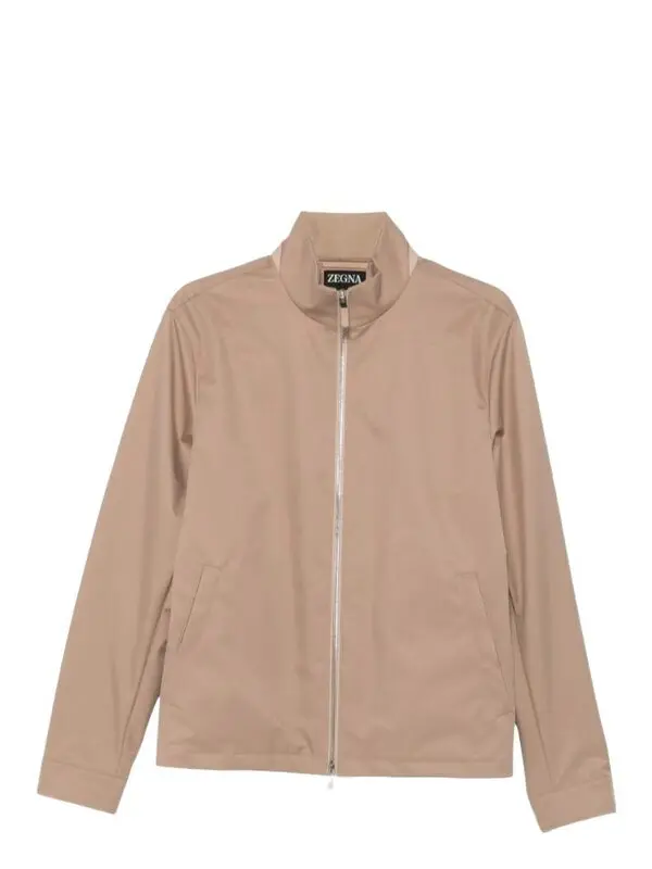 Zegna Zip-up High-neck Jacket - Nude