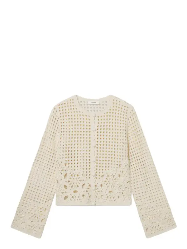 FRAME The Postcard Cardigan Crochet - Cream