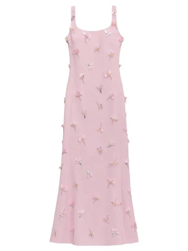Simkhai Briella Floral Appliqué Gown - Daisies
