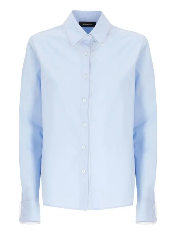 Fabiana Filippi Long Sleeve Shirt - Sky-blue