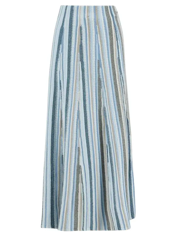 Barbour Striped Long Knit Dress - Blue