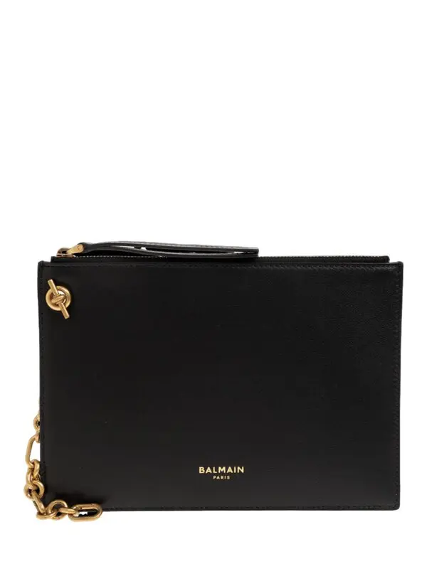 Balmain Pulse Chain Wristlet Bag - Black