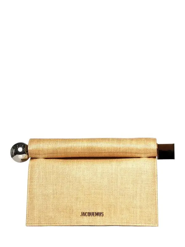 Jacquemus Top Handle Clutch Bag - Nude