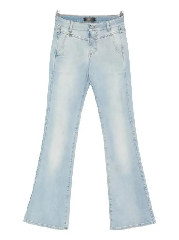 Amiri Logo-charm Flared Jeans - Blue