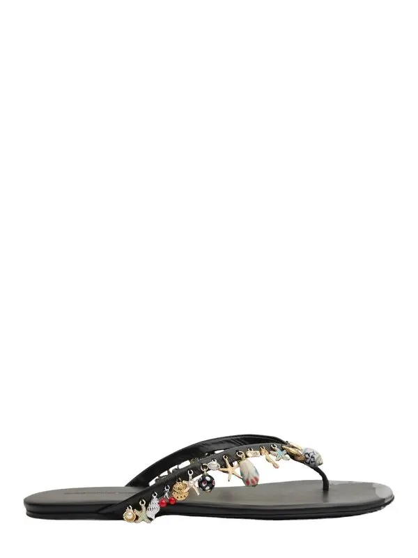 Christopher Esber Memento Charm Flip Flops - Black