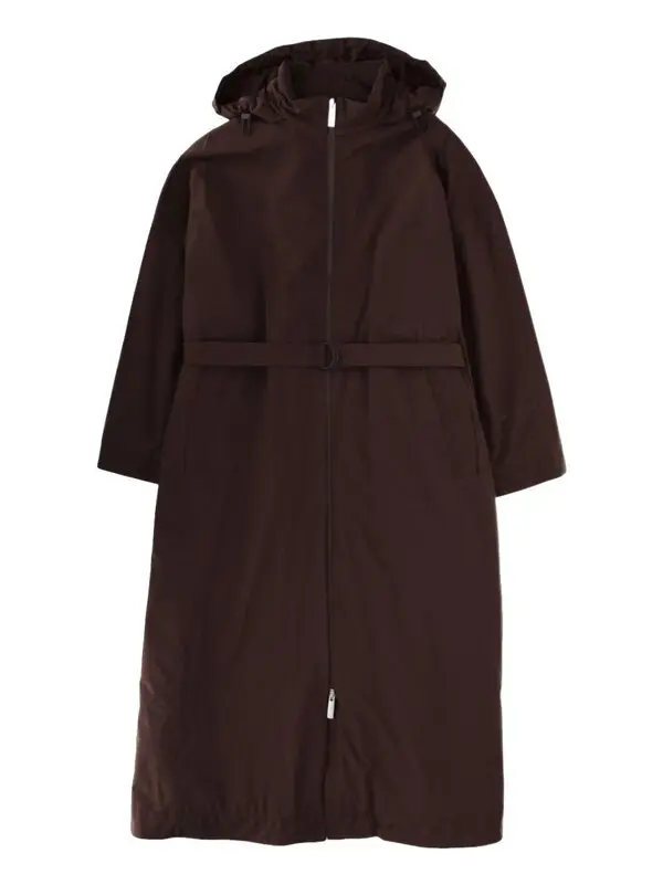Herno Belted Hooded Coat - Black