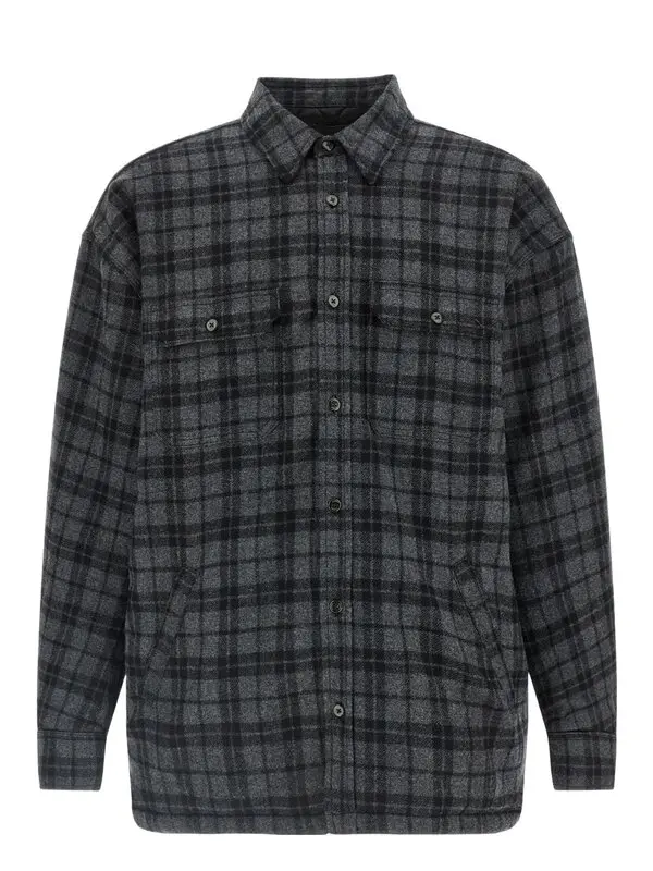 WILLY CHAVARRIA Check Quilted Overshirt Jacket - No
