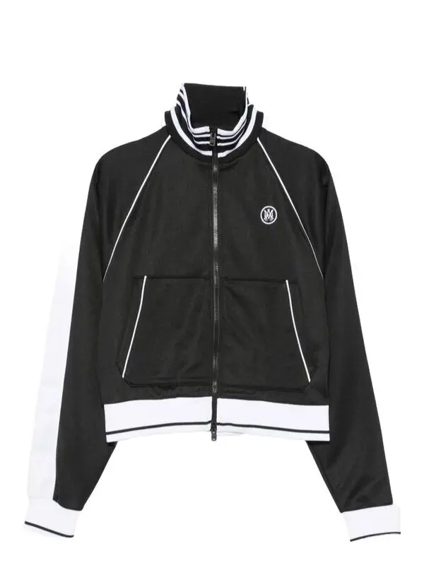 Amiri Logo-embroidered Zip-up Sweatshirt - Black
