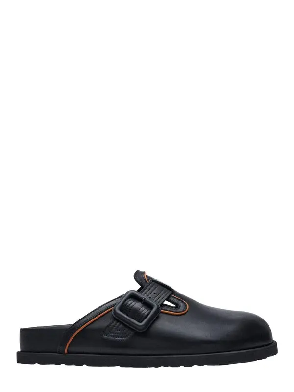 BIRKENSTOCK Buckle-fastening Leather Mules - Black