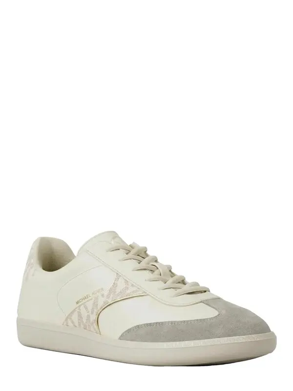 Michael Kors Benny Mixed-media Sneakers - Natural