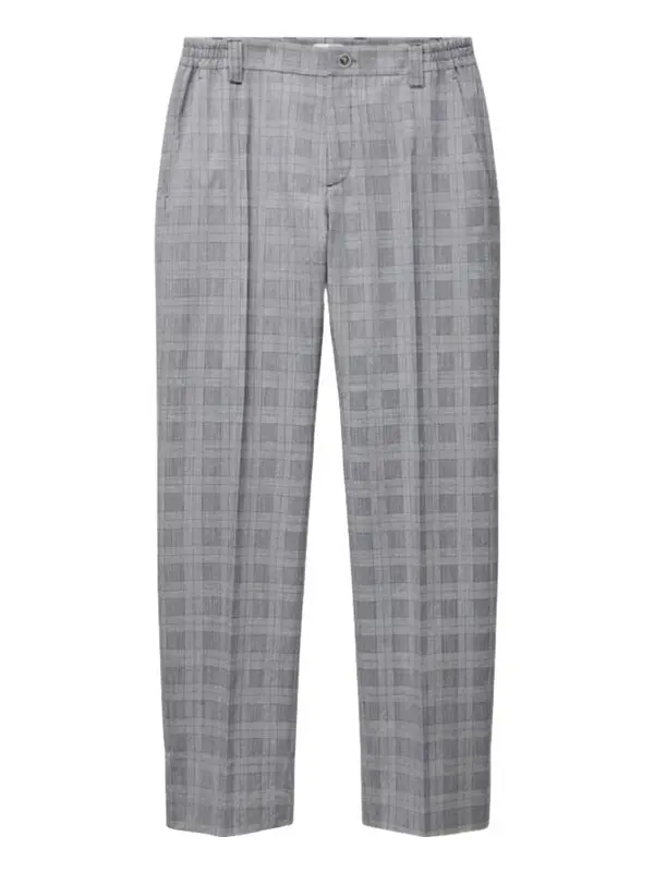 Versace Checked Tailored Pants - Grey