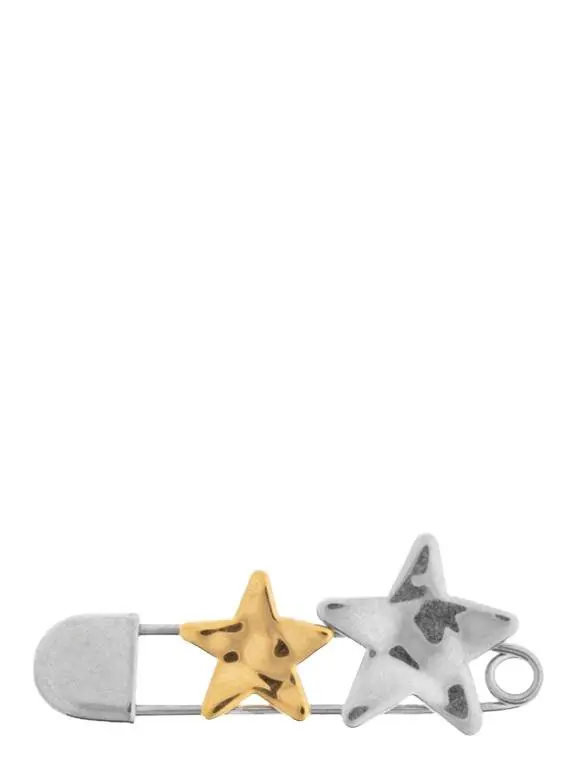 JIL SANDER Star Safety Pin Brooch - White