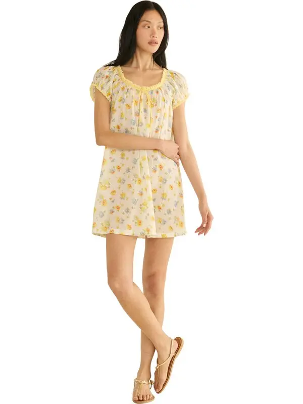 DÔEN Julia Floral Cotton Voile Dress - Dahlia Floral