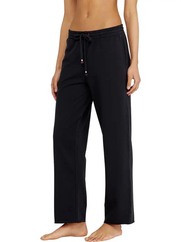 DIESEL® Peached Sweatpants With Raw Hems - Black