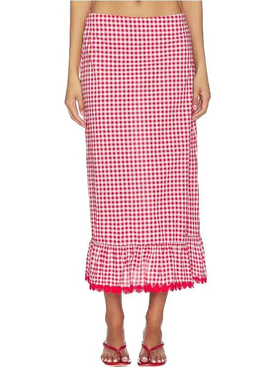 Peixoto Lola Maxi Skirt - Red