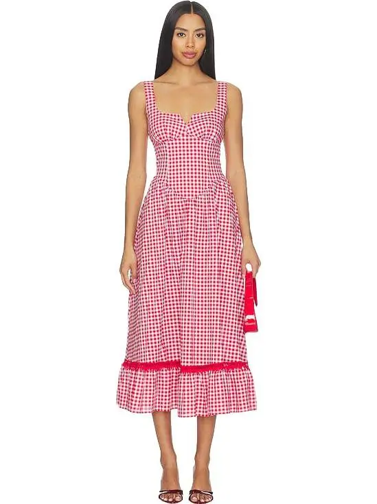 Peixoto Midi Dress - Red