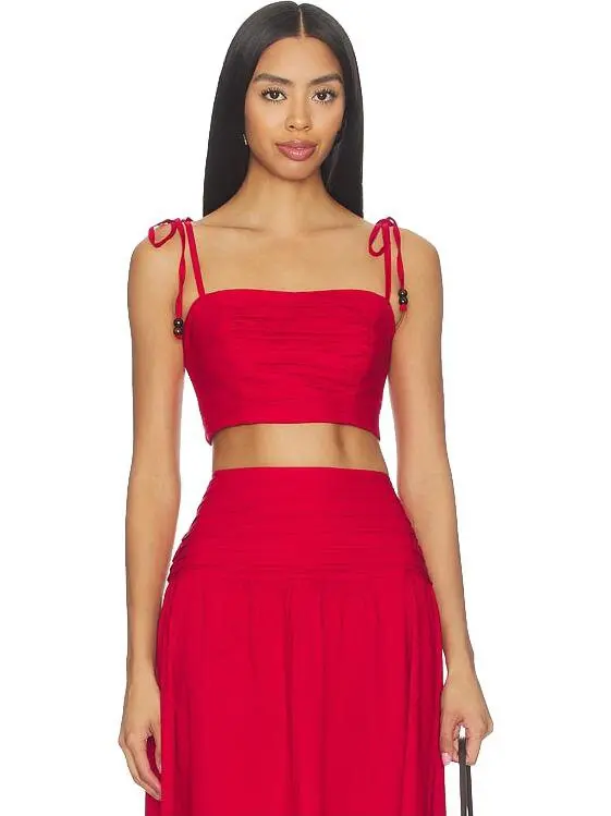 Peixoto Ezra Cropped Top - Red