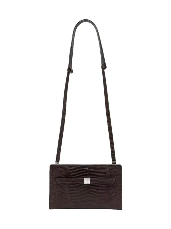 TOTEME Belted Lizard-effect Crossbody Bag - Brown