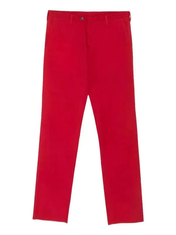 ROMEO GIGLI Cotton Straight-leg Trousers - Red