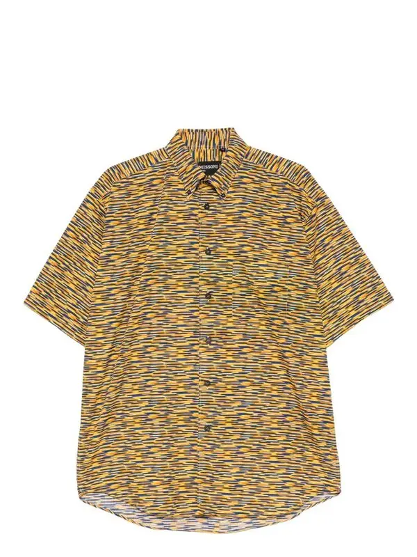 Missoni 2000s Abstract-print Short-sleeve Shirt - Yellow