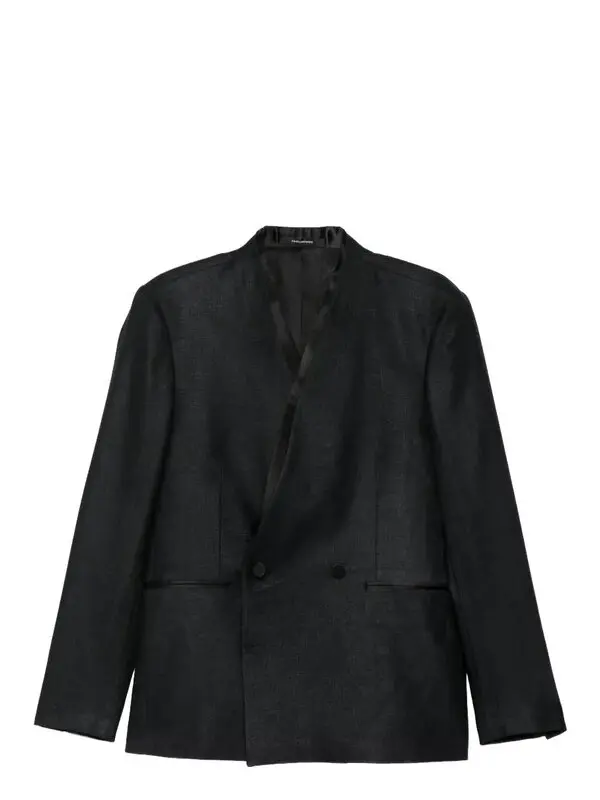 Tagliatore Alex Satin-trim Blazer - Black